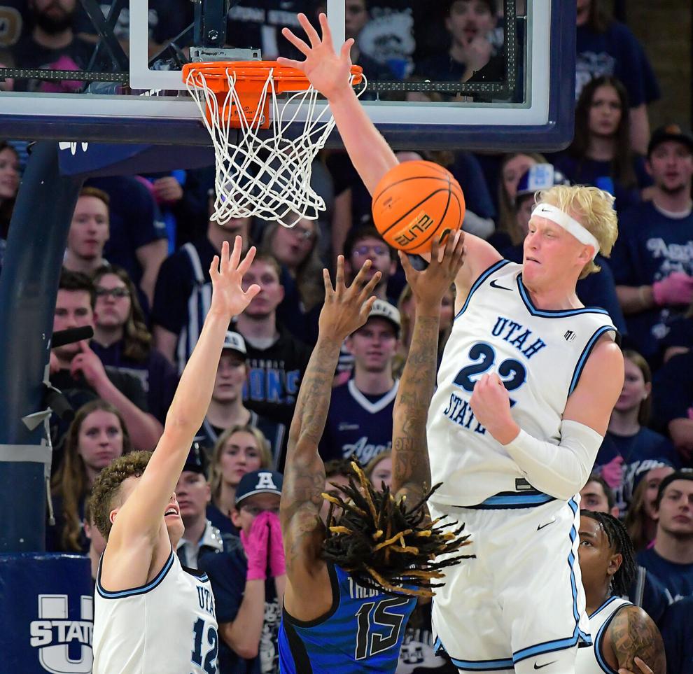 USU men’s basketball: Aggies enjoy Valentine’s Day with a big win over ...