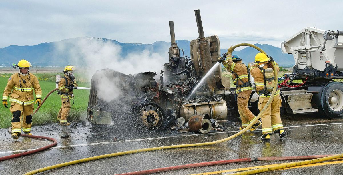 Semi cab destroyed by fire | Accidents & Disaster | hjnews.com