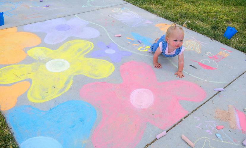 Dozens turn out to fill Anhder Park with art at the annual Chalk-the ...