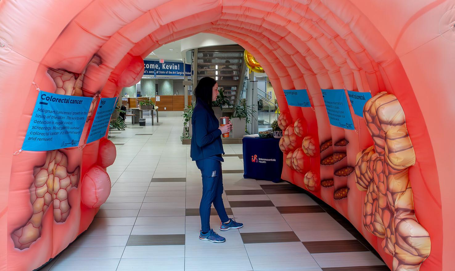 Inflatable colon display at Logan Regional Hospital teaches about colon ...