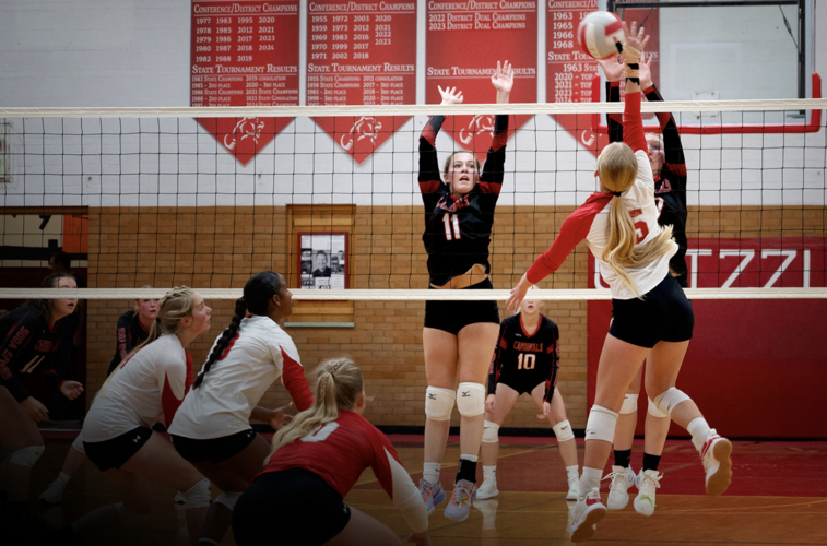 Cardinals win hard fought volleyball victory against rival Grace ...