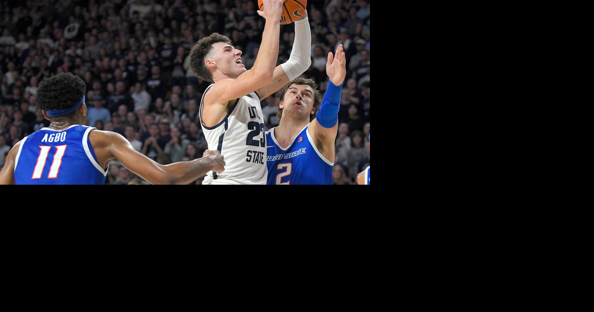 USU men’s basketball: Aggies send seniors out with win over Broncos ...