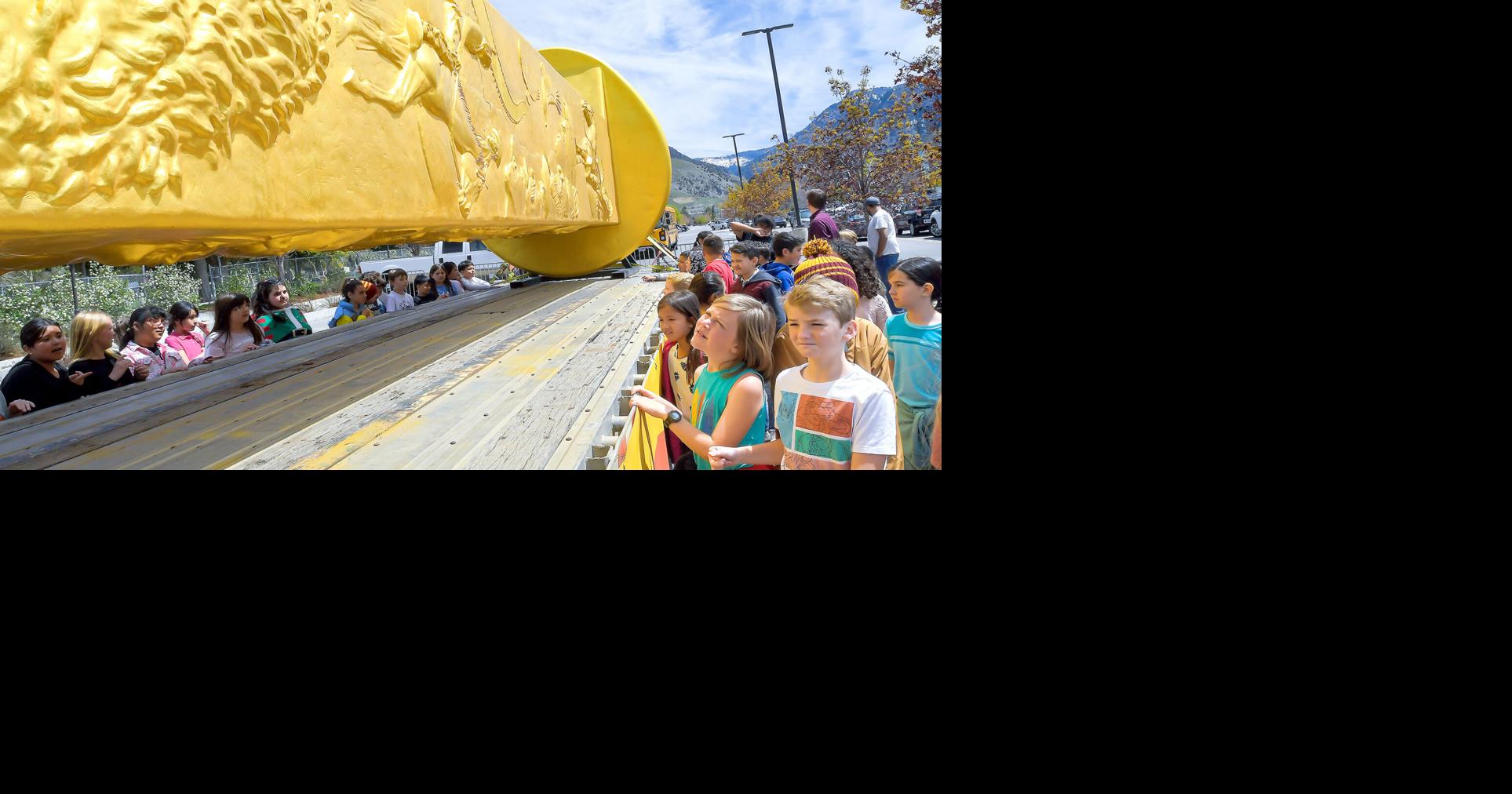 Giant golden railroad spike to honor transcontinental railroad workers ...