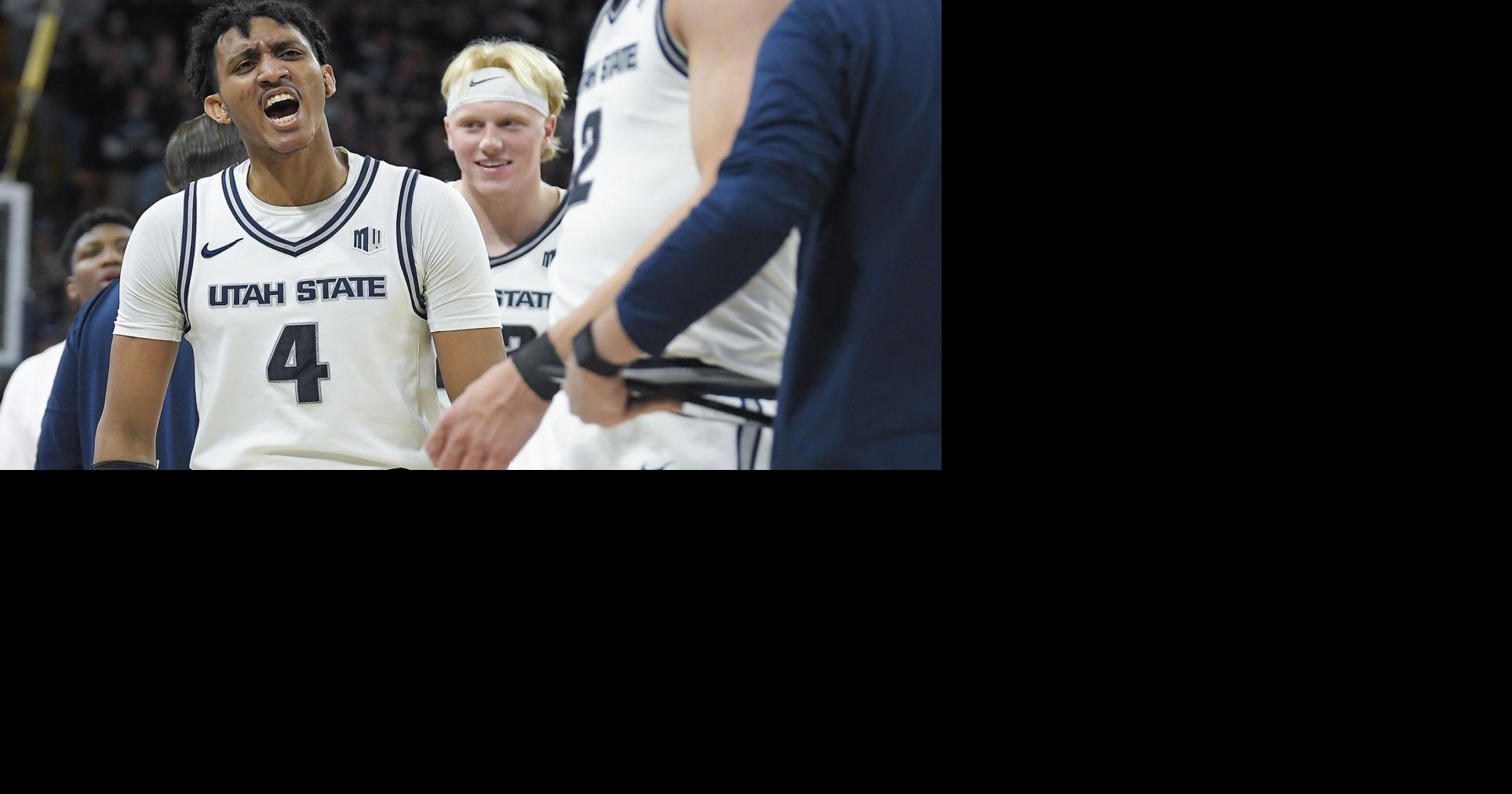 USU men’s basketball: Aggies ground Falcons, remain in 2nd in MW | USU ...