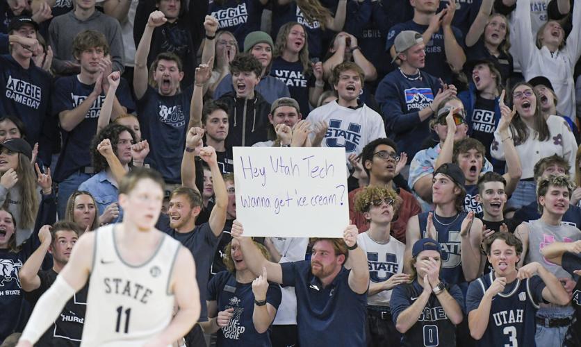 Photo Gallery: Utah Tech-Utah State Basketball | Multimedia | hjnews.com