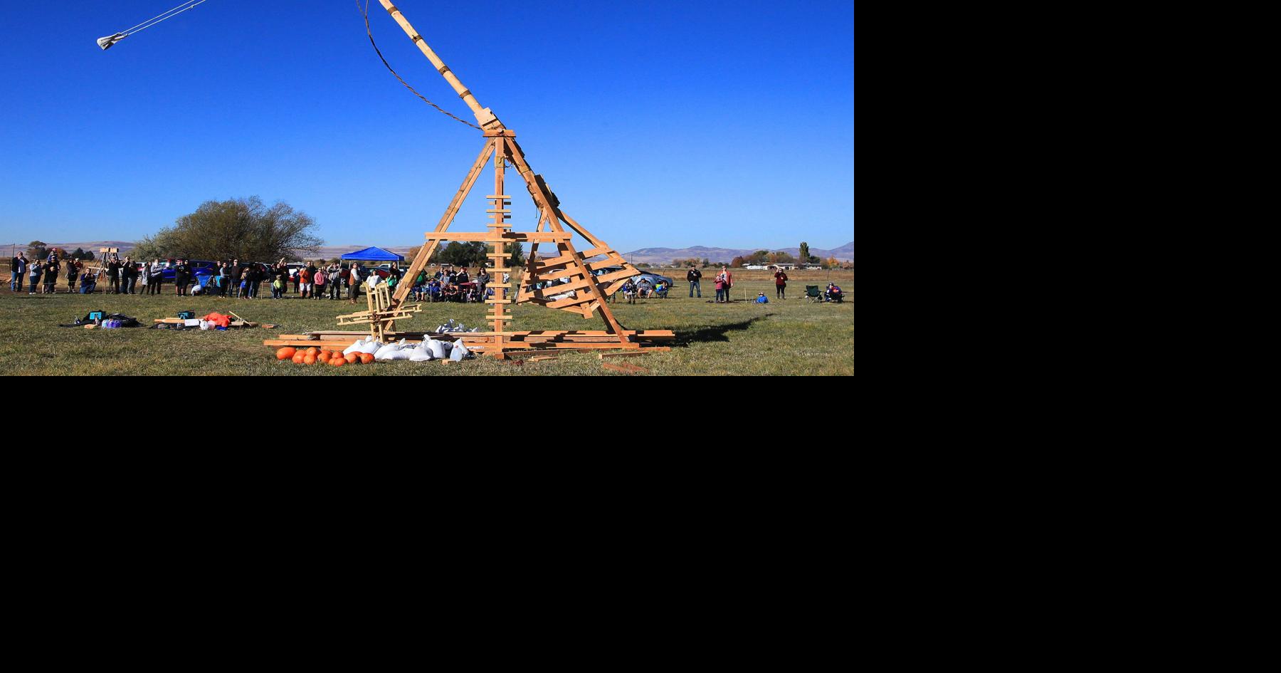 Experimental history: USU student demonstrates trebuchet built with ...