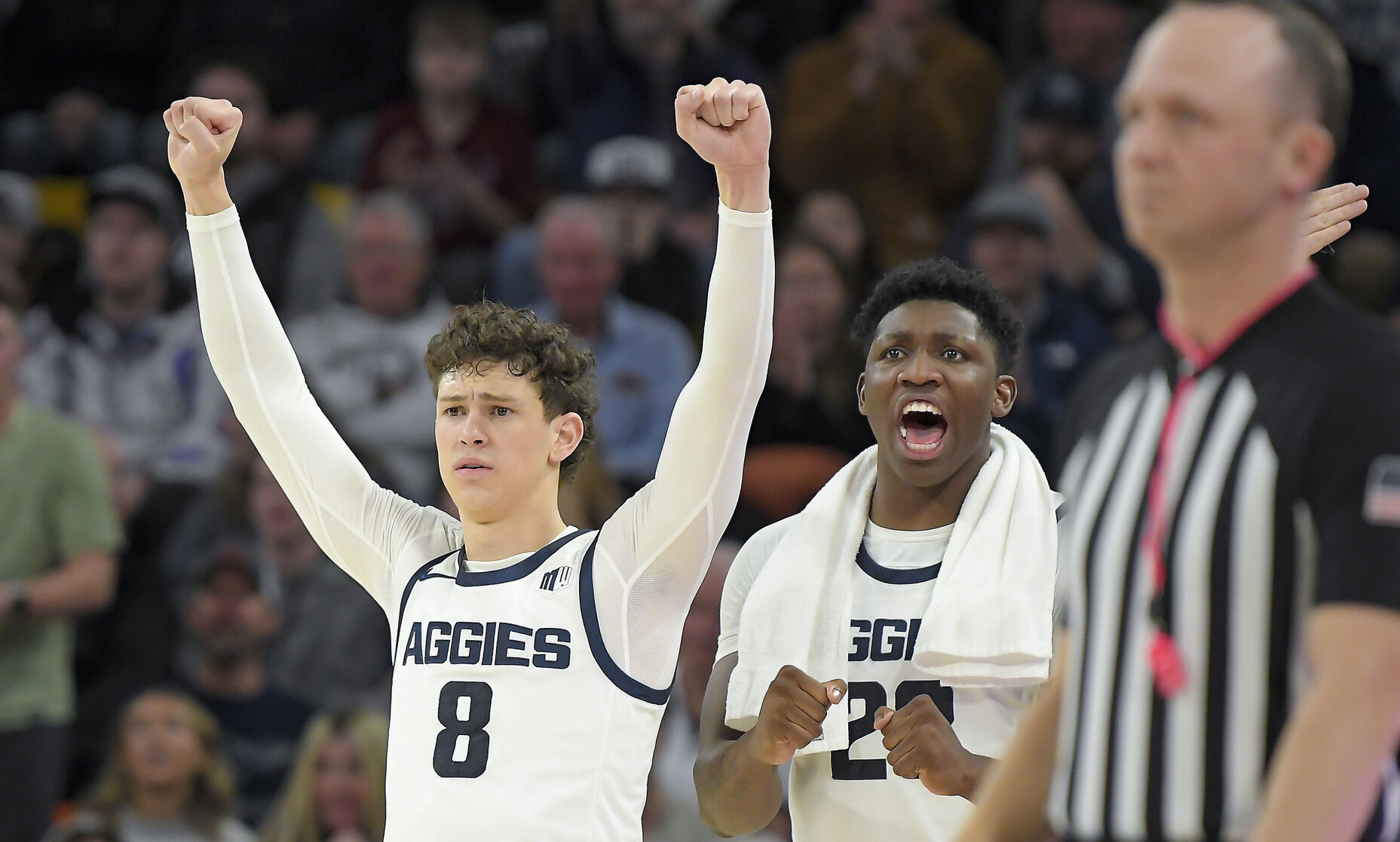 USU men’s basketball: Aggies finish this time against Rebels | USU ...