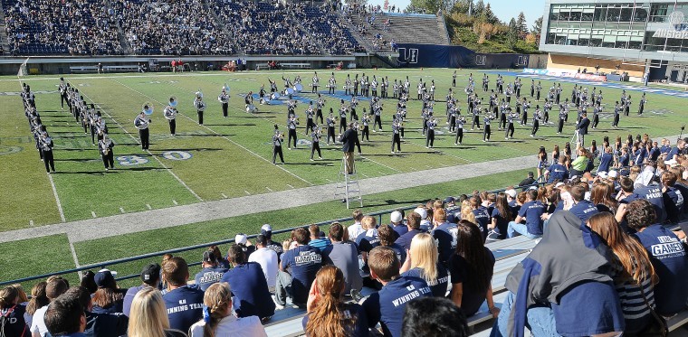 USU Marching Band adds enthusiasm to football games and halftime shows ...