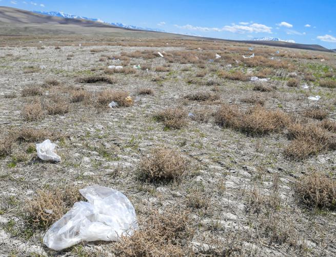 Plastics from North Valley Landfill litter surrounding fields following ...