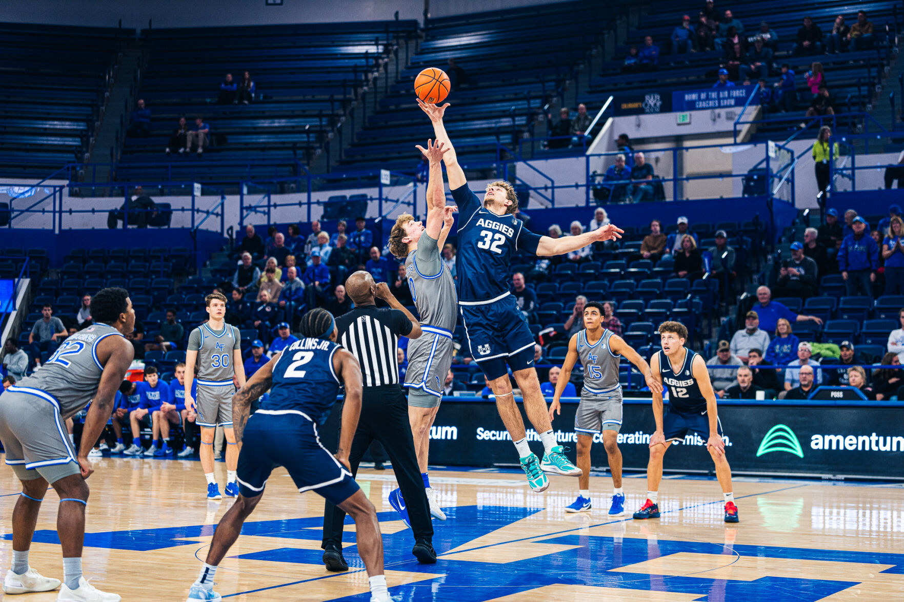 USU men’s basketball: Aggies soar by Falcons in lone meeting of regular ...