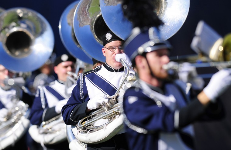 USU Marching Band adds enthusiasm to football games and halftime shows ...