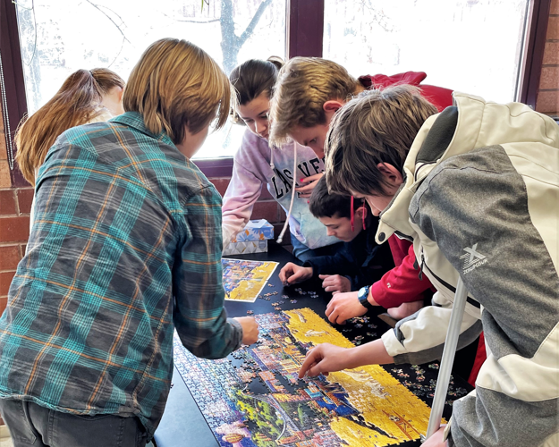 North Cache Middle School students complete giant puzzle | Local News ...