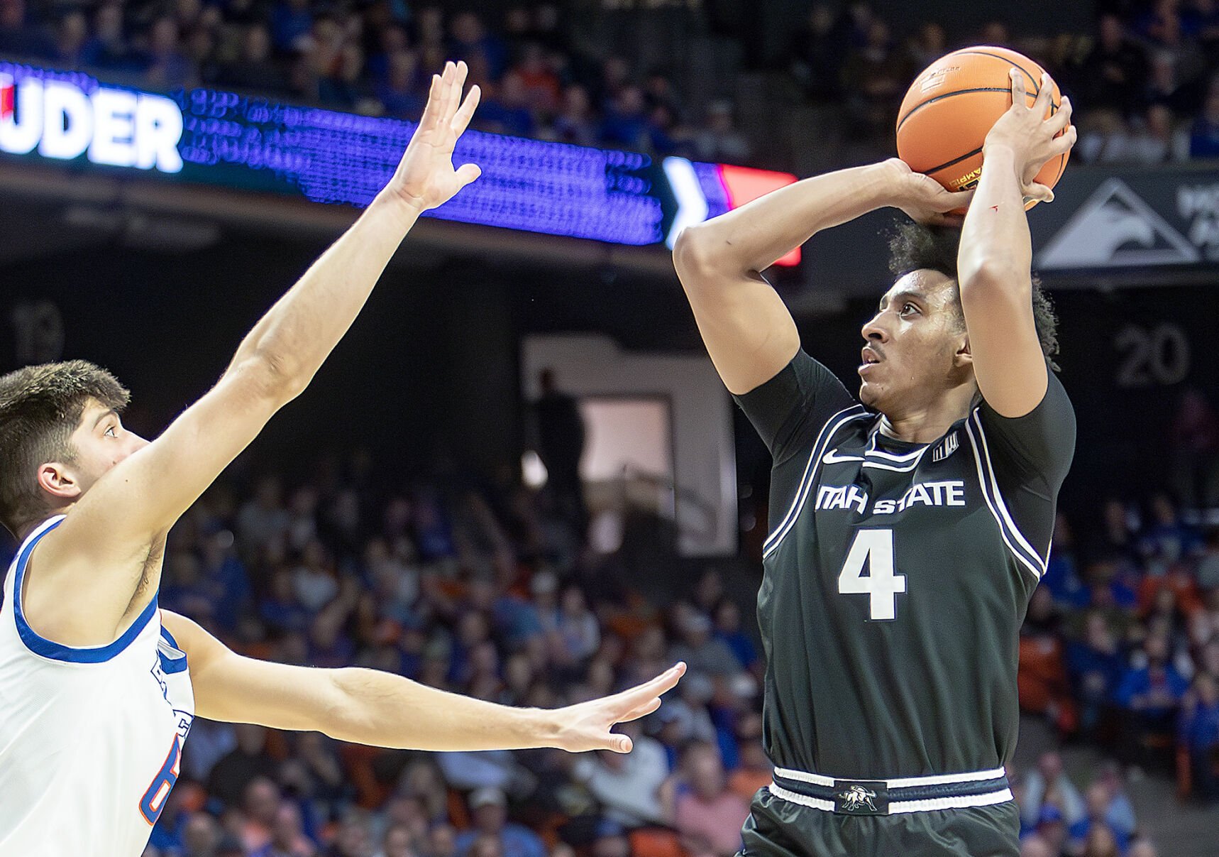 USU men’s basketball: Aggies stumble in second half, kicked by Broncos ...