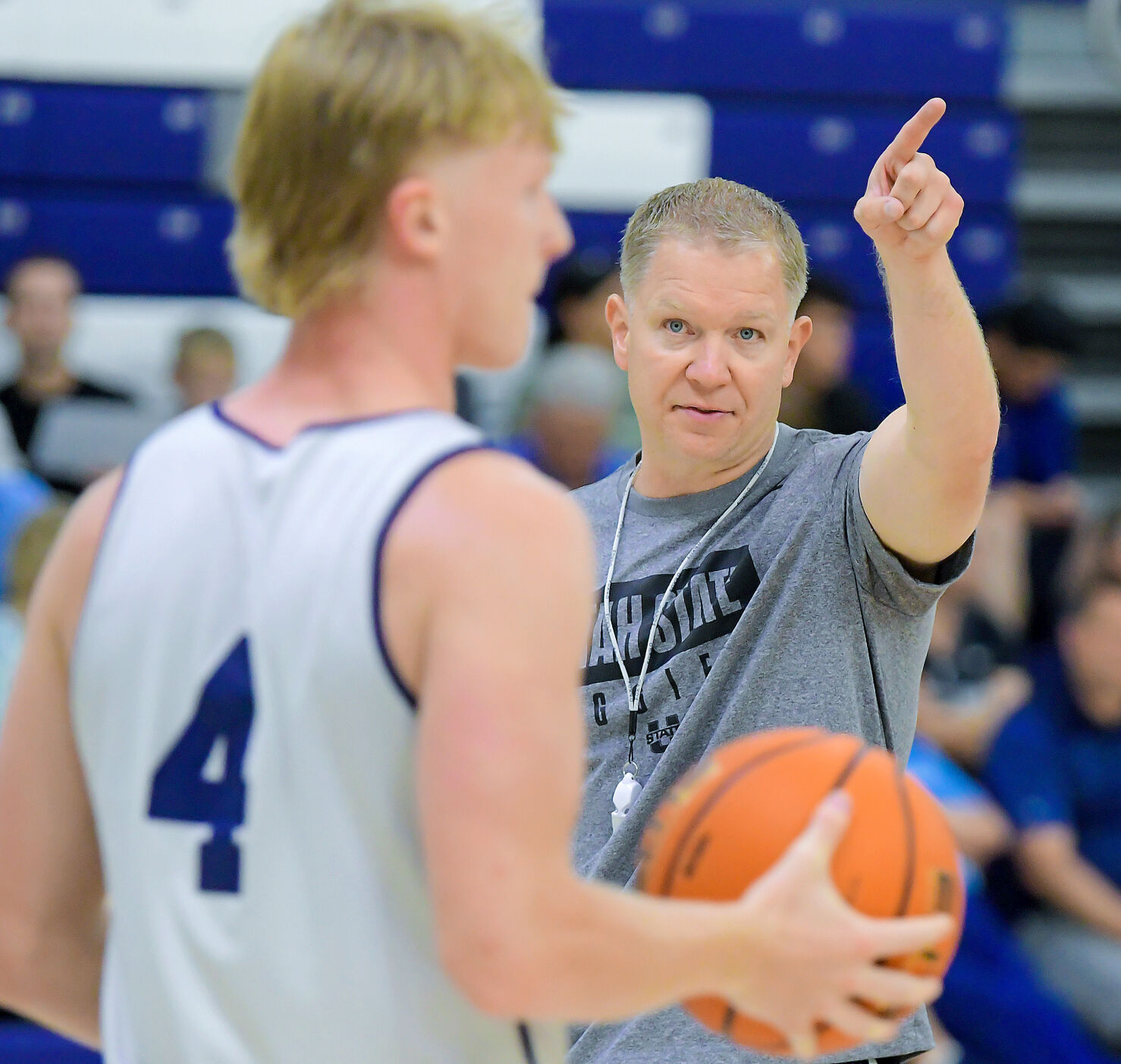 USU men’s basketball: Aggies entertain fans with summer practice | USU ...