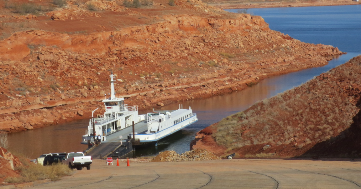 Charles Hall Ferry across Lake Powell running again after three-years ...