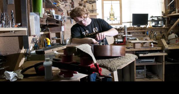 Local craftsman Ryan Thorell is known for creating fine guitars ...