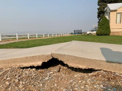 Preston sidewalk concrete buckling under high temperatures | Local News ...