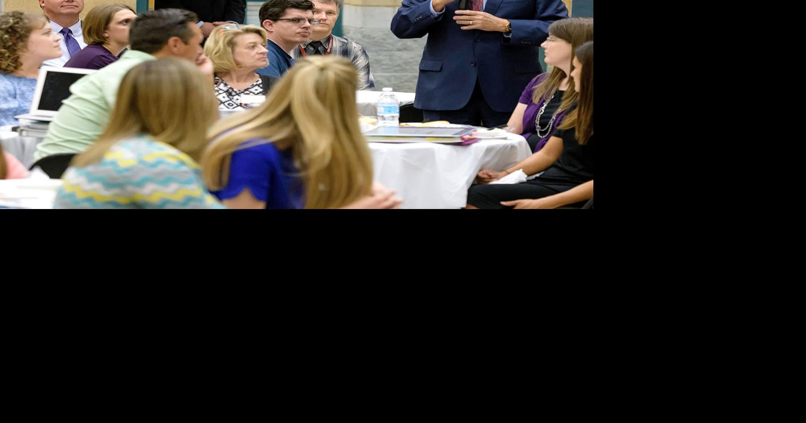 Gov. Herbert hears from new teachers at Bridger Elementary | Allaccess ...