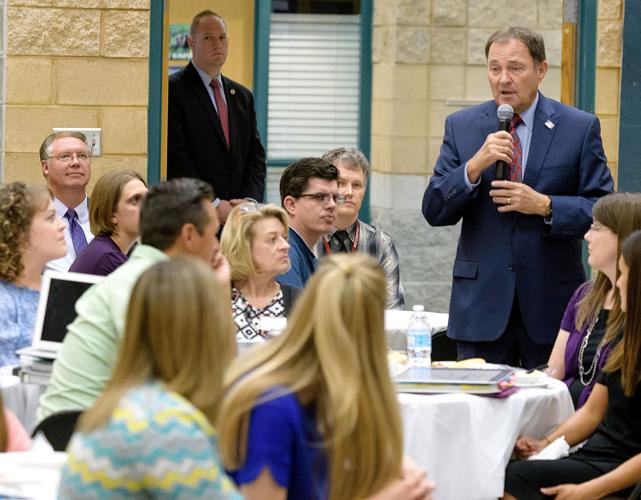 Gov. Herbert hears from new teachers at Bridger Elementary | Allaccess ...