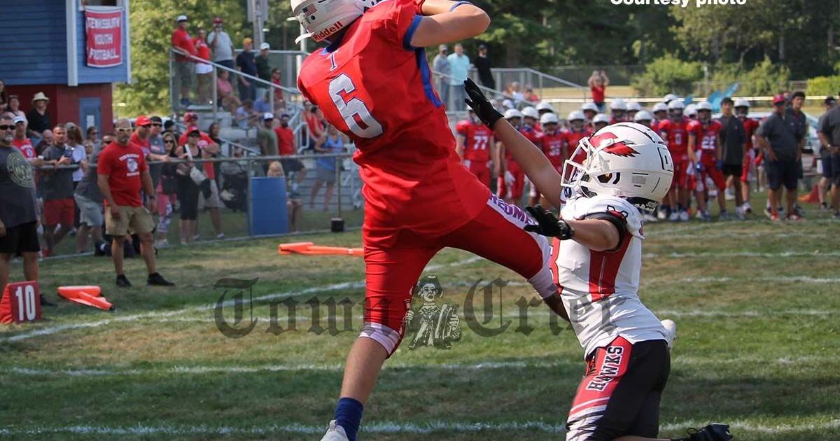 Tewksbury Youth Football: Redmen roll past Milford in Season Opener ...