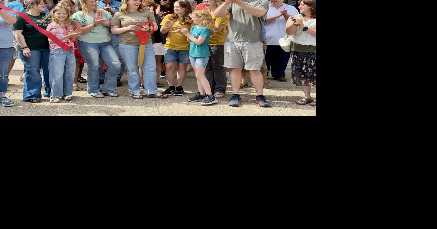 Cutting the ribbon at The Crystal Cellar | Local News ...
