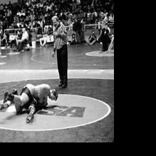 On top for once. Mt. Carmel's Mike Cheesman was on top of his opponent ...