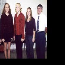 CROS COUNTRY GIRLS. Four of the girls who ran cross country for Mt ...