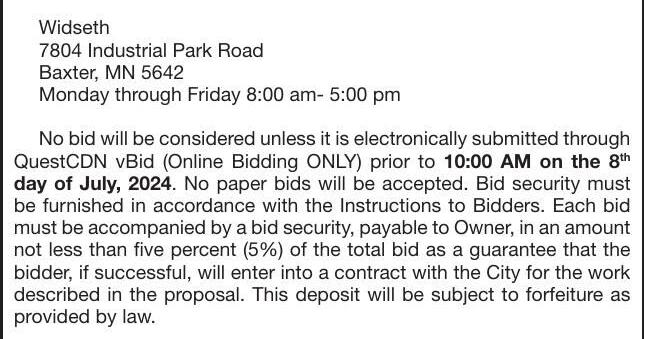 Industrial Park Infrastructure BIDS | Advertisement For Bids ...