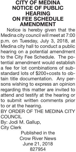 Fee Schedule-PH | Ordinances | hometownsource.com