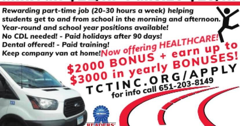 Employment School Van Drivers | Legal Announcements | hometownsource.com