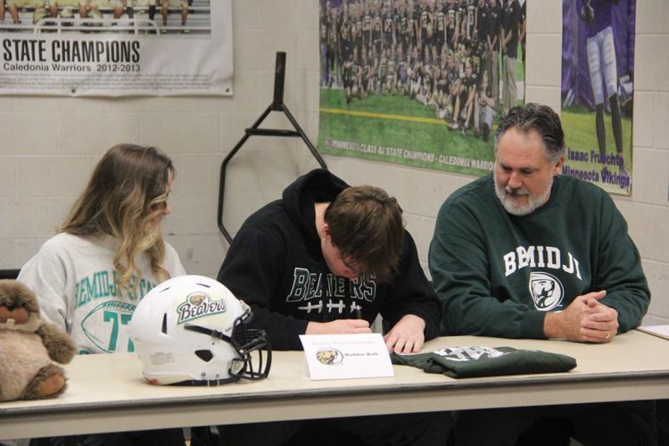 Caledonia Defensive Lineman Maddox Walk Signs with Bemidji State ...