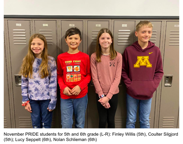 Pierz PRIDE students recognized for November 2022 | Education ...