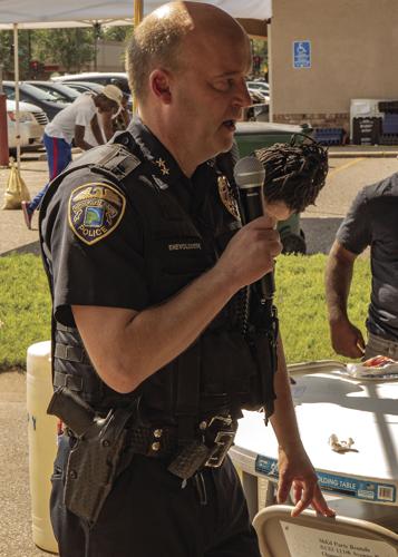BP Police shut down street and host community conversation | Brooklyn ...