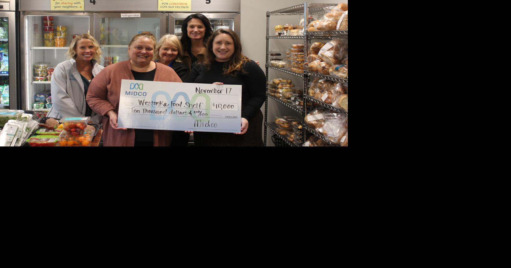 Midco donates $10K to food shelf | Community | hometownsource.com