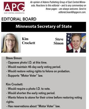 Editorial: Clear differences seen in Secretary of State race | Opinion ...
