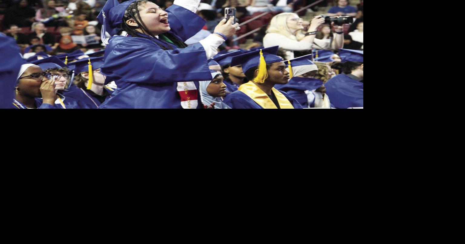 PHOTOS: Hopkins graduates look ‘Royal’ in blue gowns | Eden Prairie ...