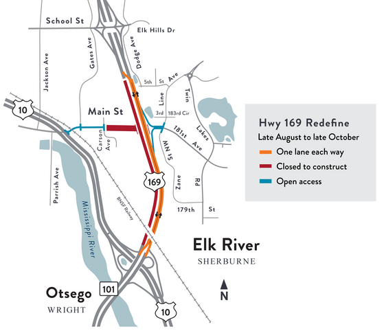 Highway 169 work zone in Elk River begins to change this week | Elk ...