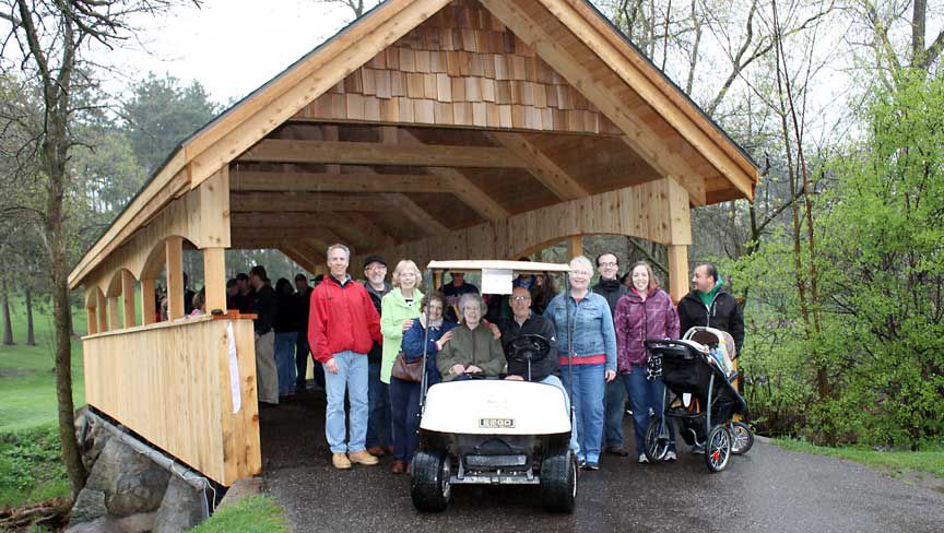 Ribbon cut for ‘The Legacy Bridge’ on Pierz Golf Course | Local News ...