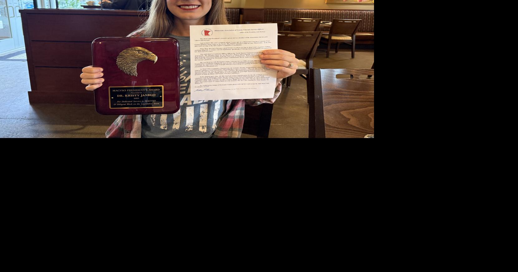 Janigo recipient of veterans award, Bill’s Wish Spotlight A Soldier ...