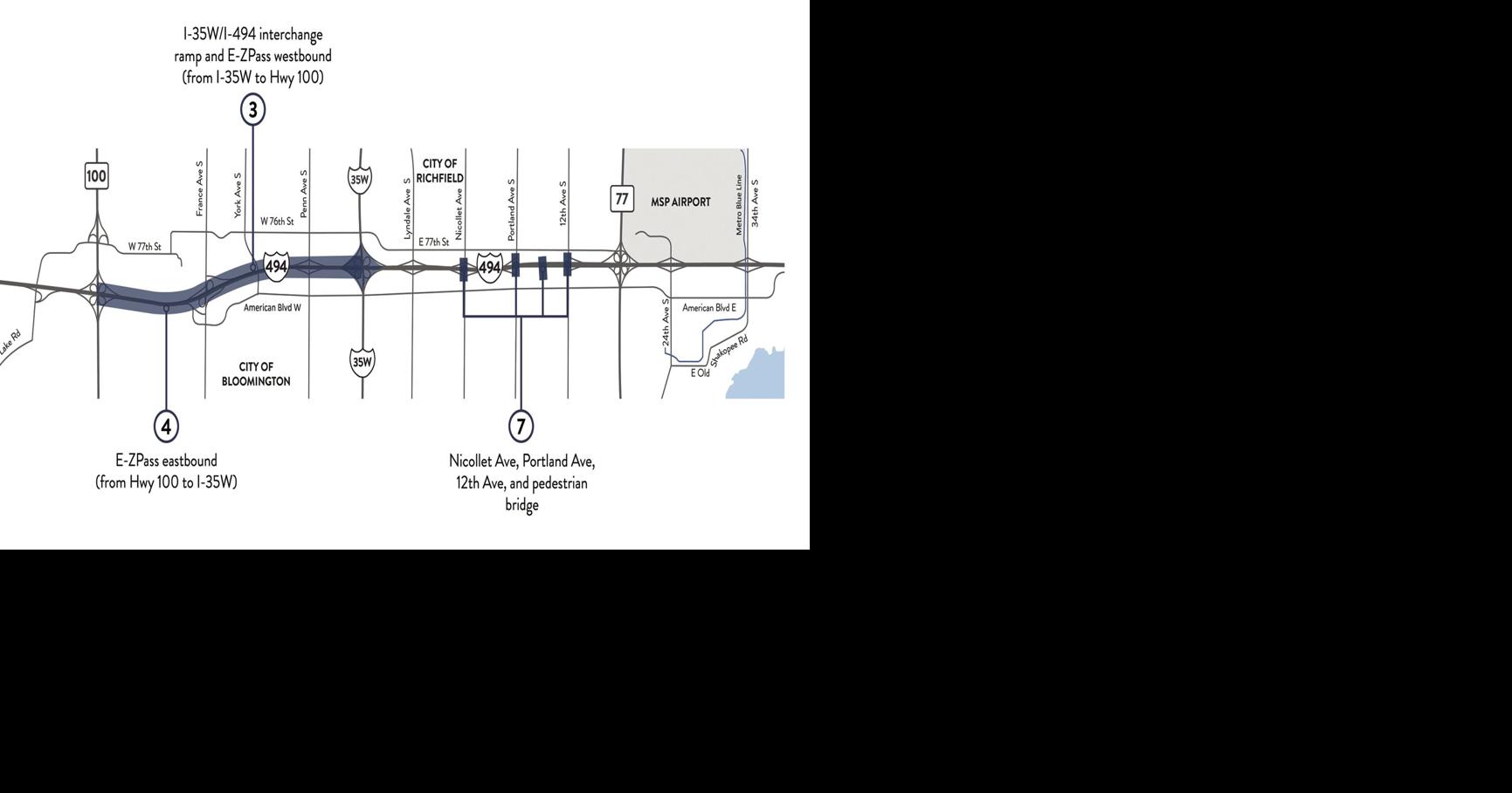 Lane closures for major 494 project begin May 30 | Free ...