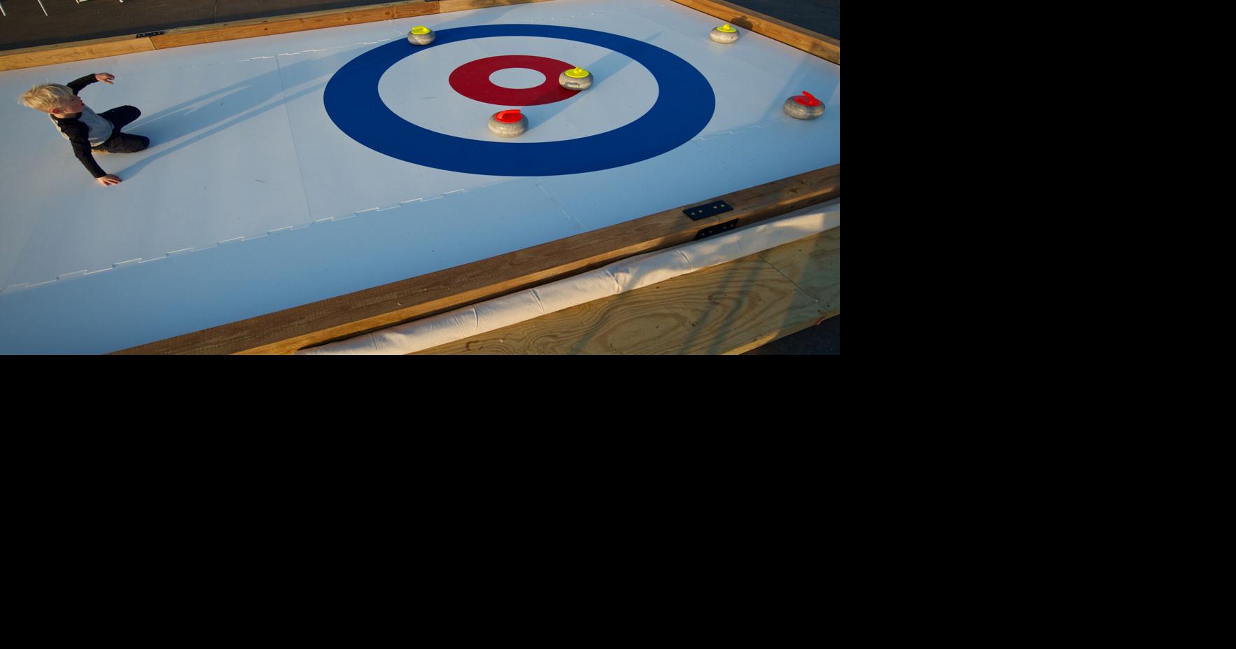 PHOTOS: Iceless curling lane opens in new Panoway park | Wayzata ...