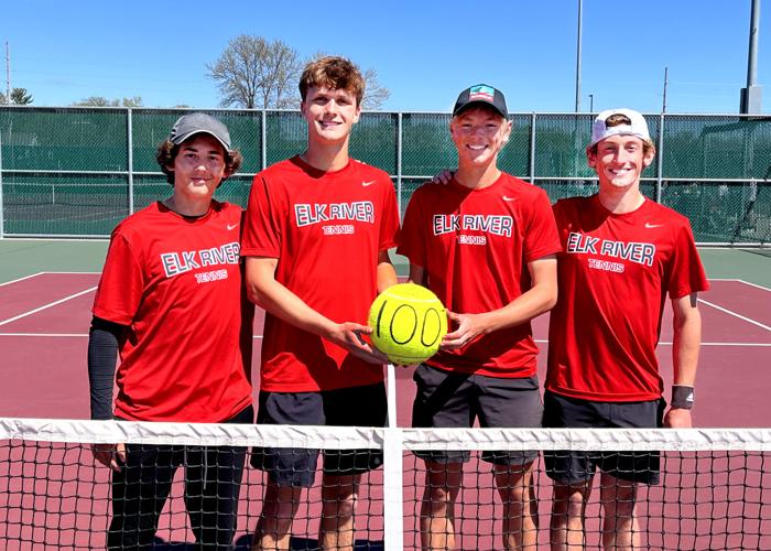 Trio of Elks boys tennis players win 100th match | Elk River ...