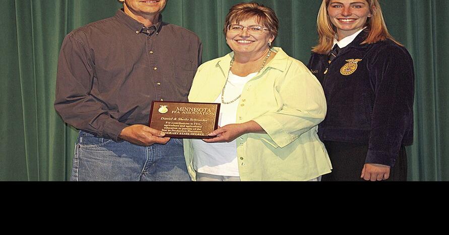 FFA parents receive Minnesota State FFA Honorary Degree recognition ...
