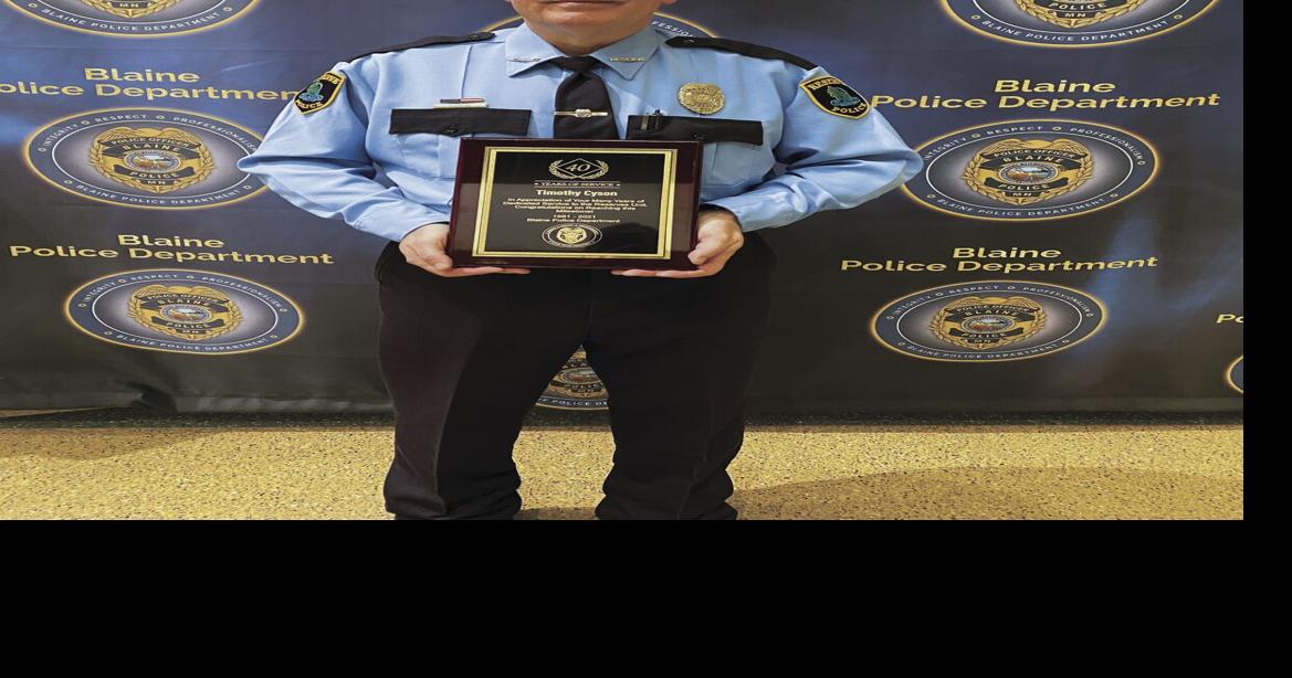 Blaine PD reserve officer honored for 40 years of service | Public ...