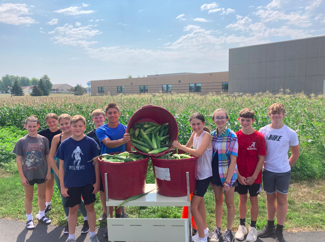 Caledonia FFA delivers sweet corn for its school lunch program ...