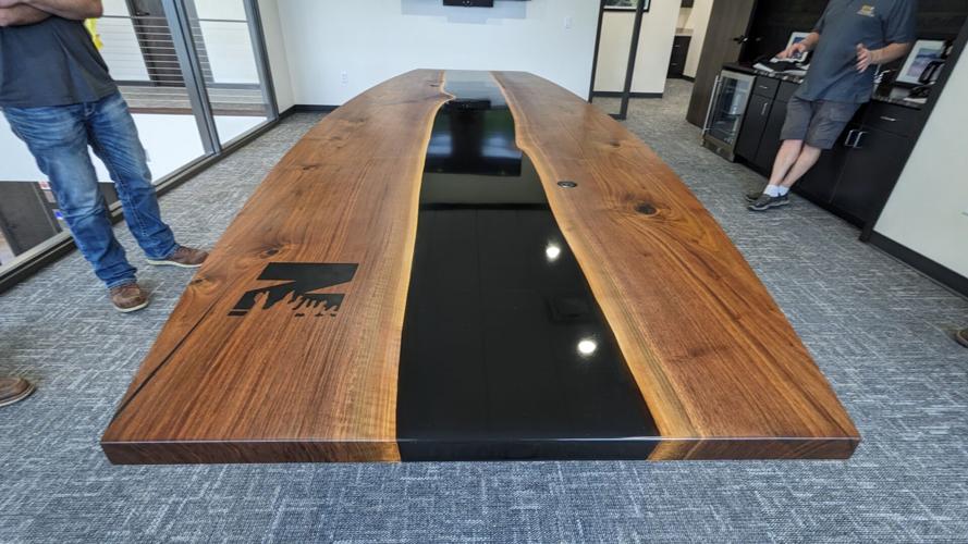 Father and son blend epoxy and woodworking at Brooklyn Park shop ...