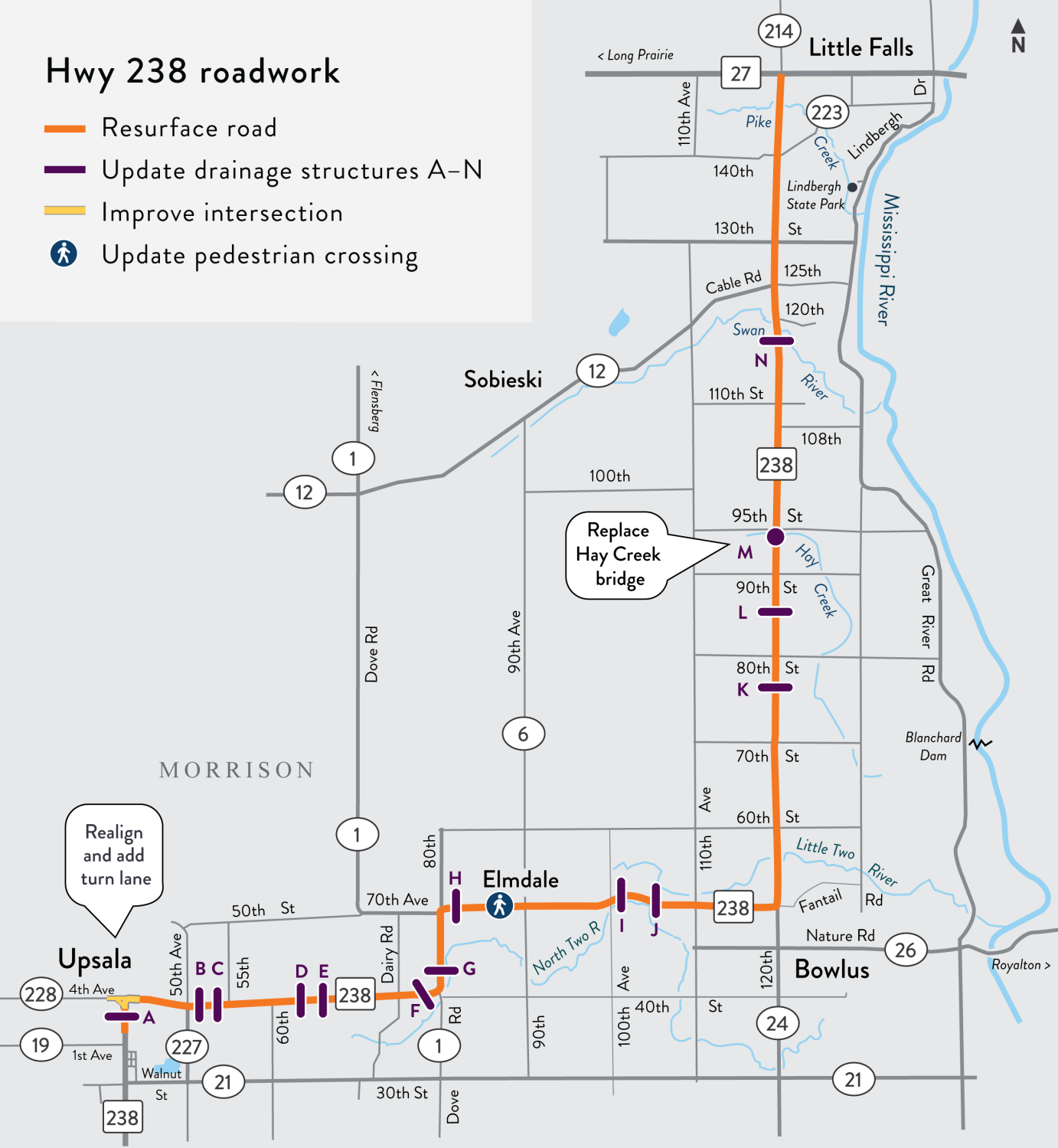 Season of road work ahead on state highways in Morrison County ...