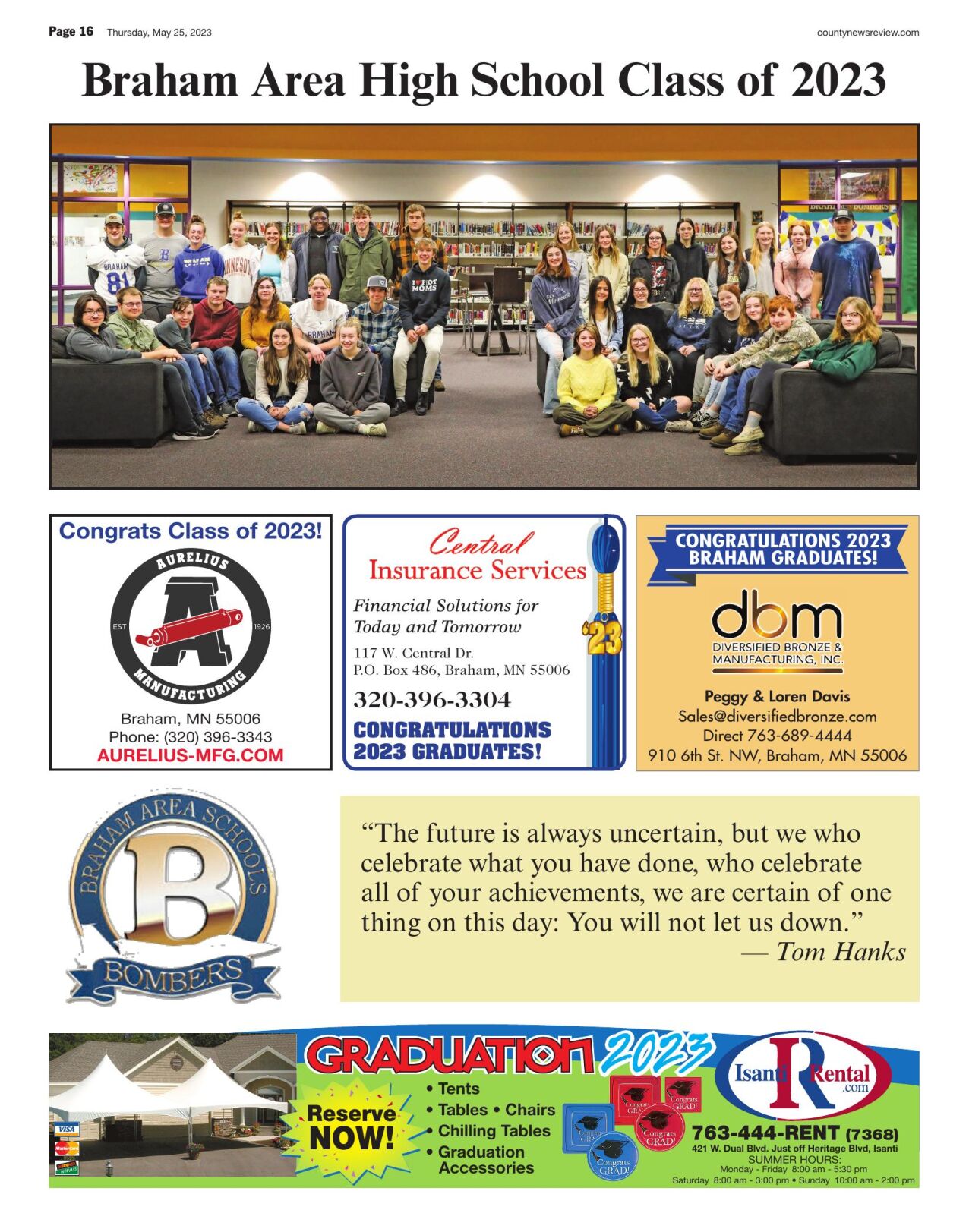 Braham Area High School graduation 2023 | Local News | hometownsource.com