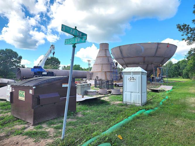Transforming the skyline, Aitkin’s new water tower under construction ...