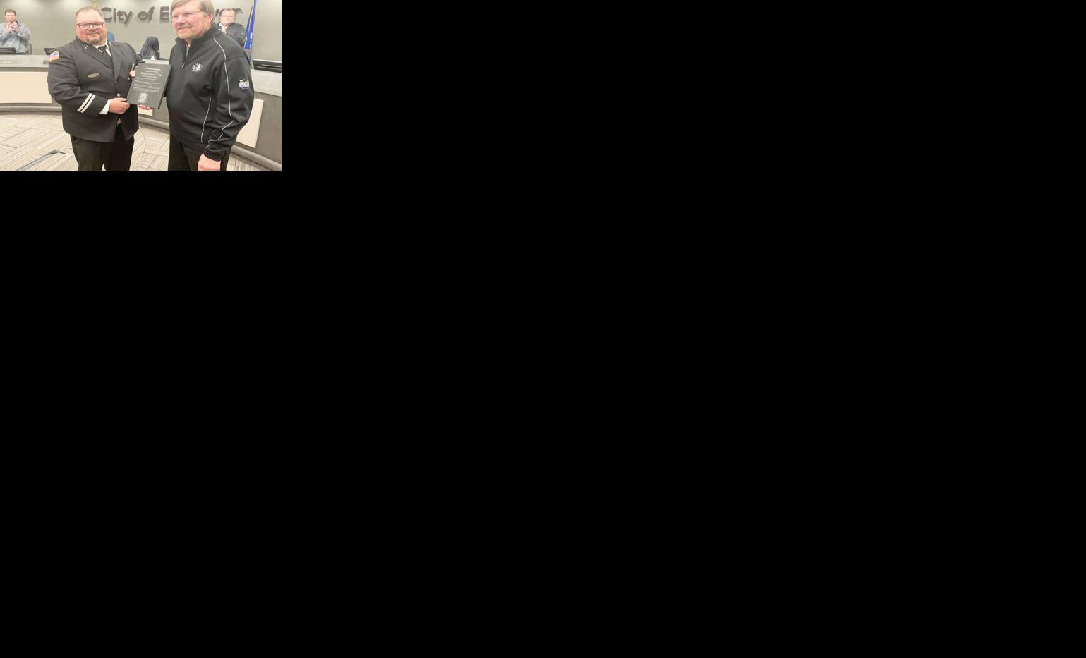 Capt. Evenson recognized for 21 years of fire service with ERFD | Elk ...